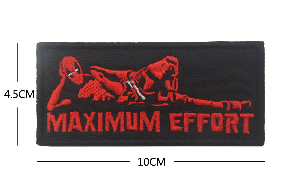 Funny Dead Maximum Effort Pool Hook and Loop Morale Patch FREE USA SHIPPING SHIPS FROM USA PAT ...