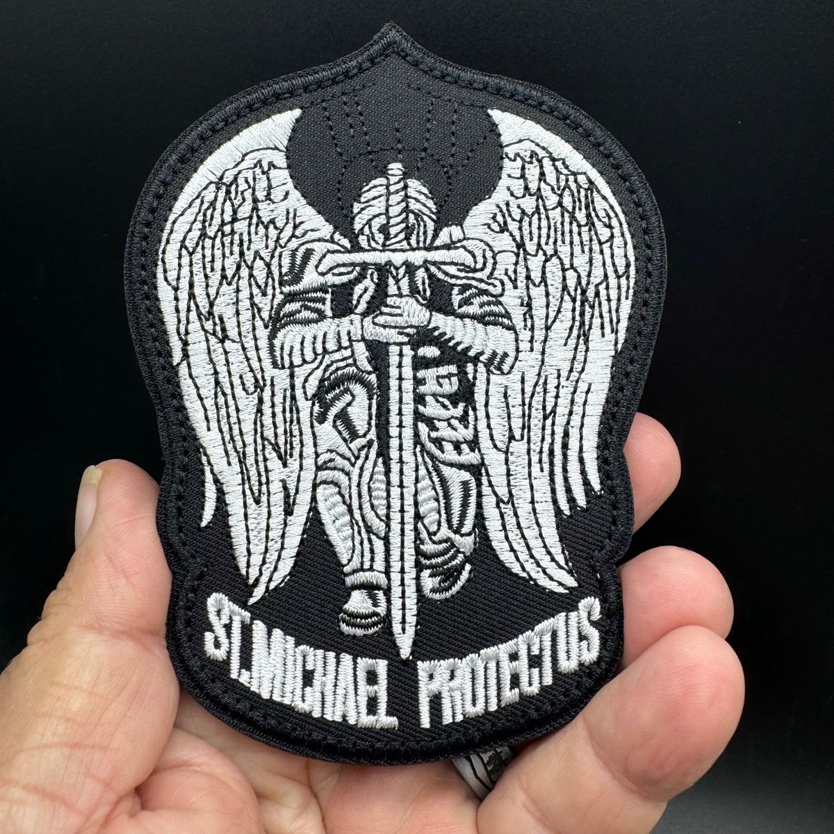 Large Saint Michael Protect Us Patch Hook and Loop Morale Tactical ...