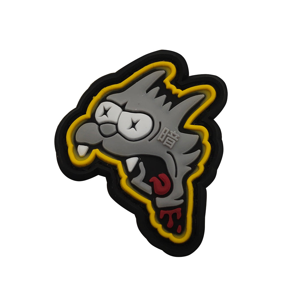 Pair Of Animated Devil Dog Simpsons PVC Hook and Loop Tactical Morale ...