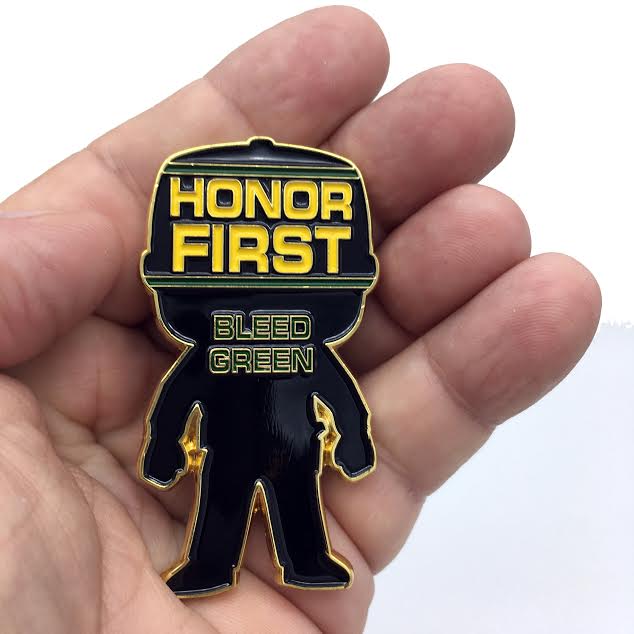 Honor First Bleed Green Female Challenge Coin Thin Green Line Police ...