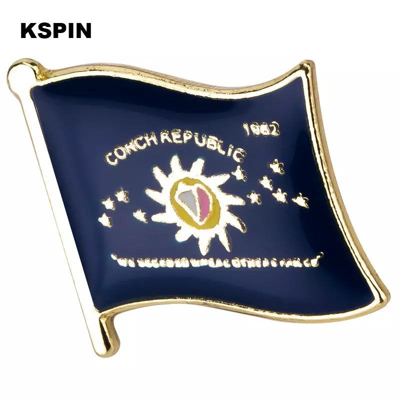 Key West Conch Republic Lapel Pin FREE USA SHIPPING SHIPS FREE FROM THE ...
