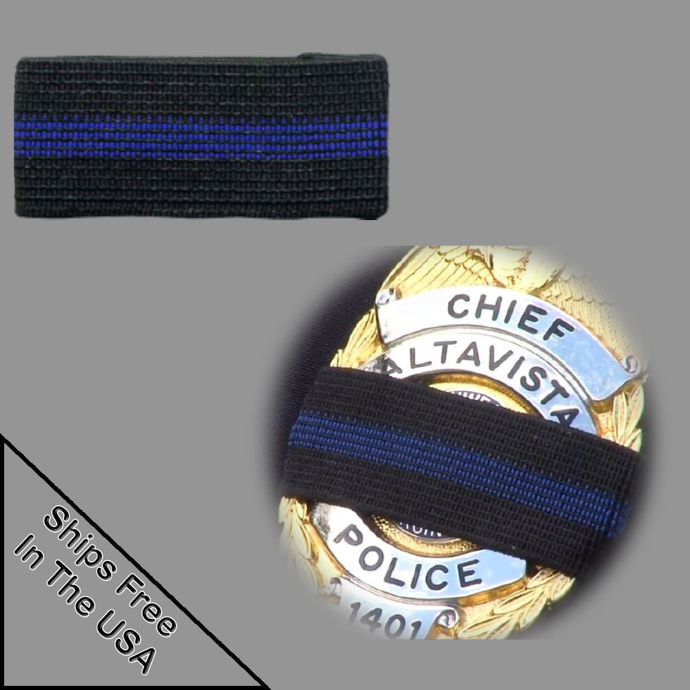 Thin Blue Line Police LEO CBP FBI ATF HSI Sheriff Mourning Band Honor ...