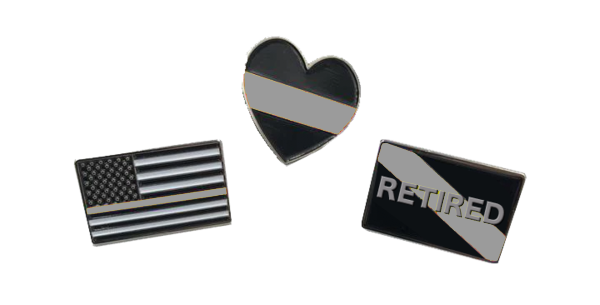 Correctional Officer Pin Set: 3 CO Pins Thin Gray Line CL5-010 P-033 ...