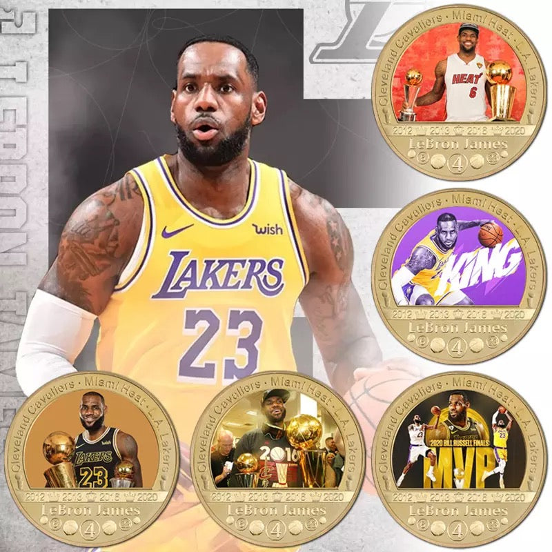 King James 23 Lebron 5 Coin Challenge Coin Set Great Starter Set for ...