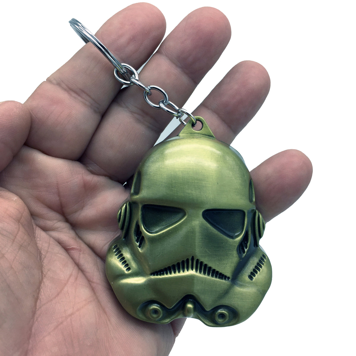 Large Star Wars Inspired Bronze Stormtrooper Helmet Keychain ...