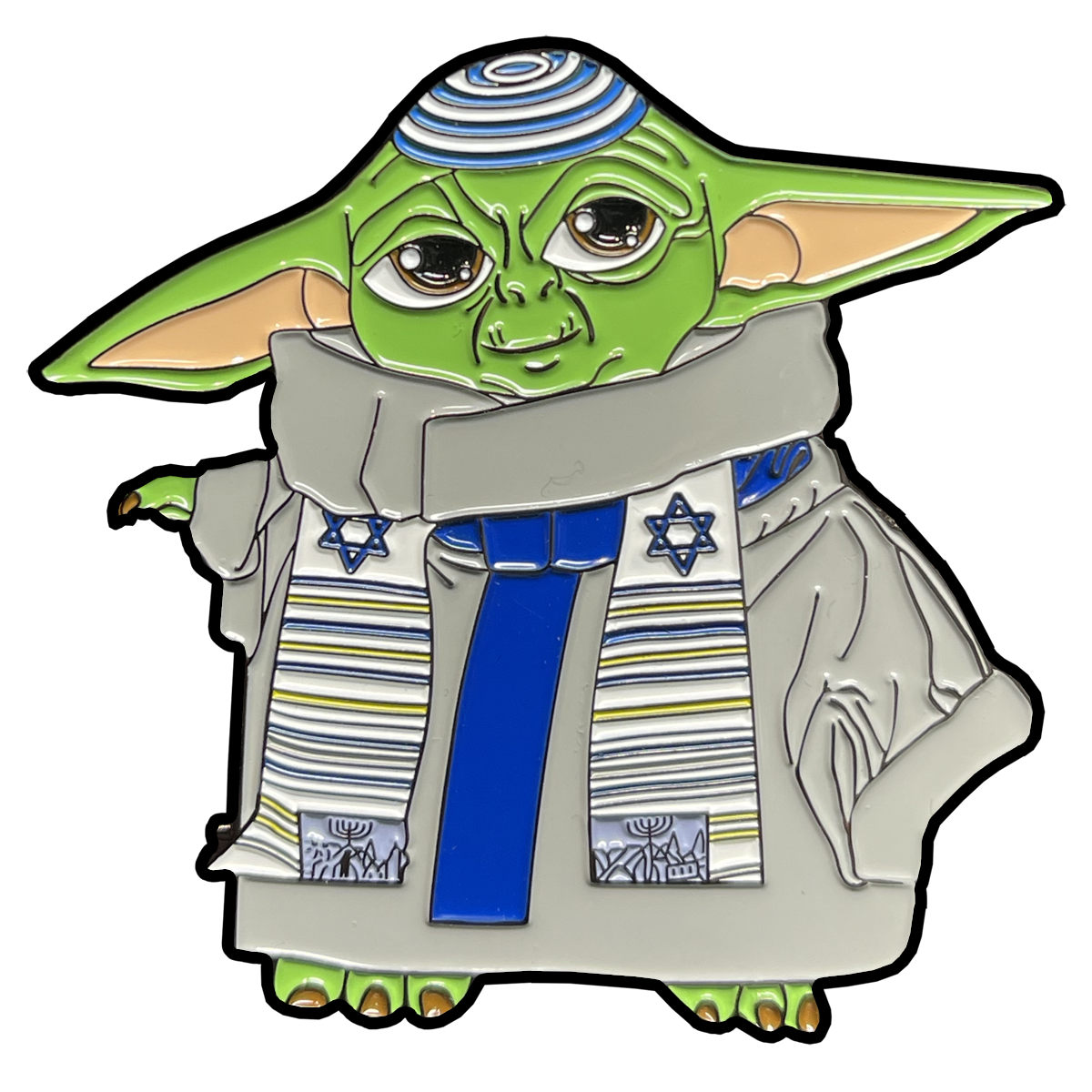 Jewish Yoda inspired 3.5" Sticker with Yarmulke Kippah Hanukkah ...