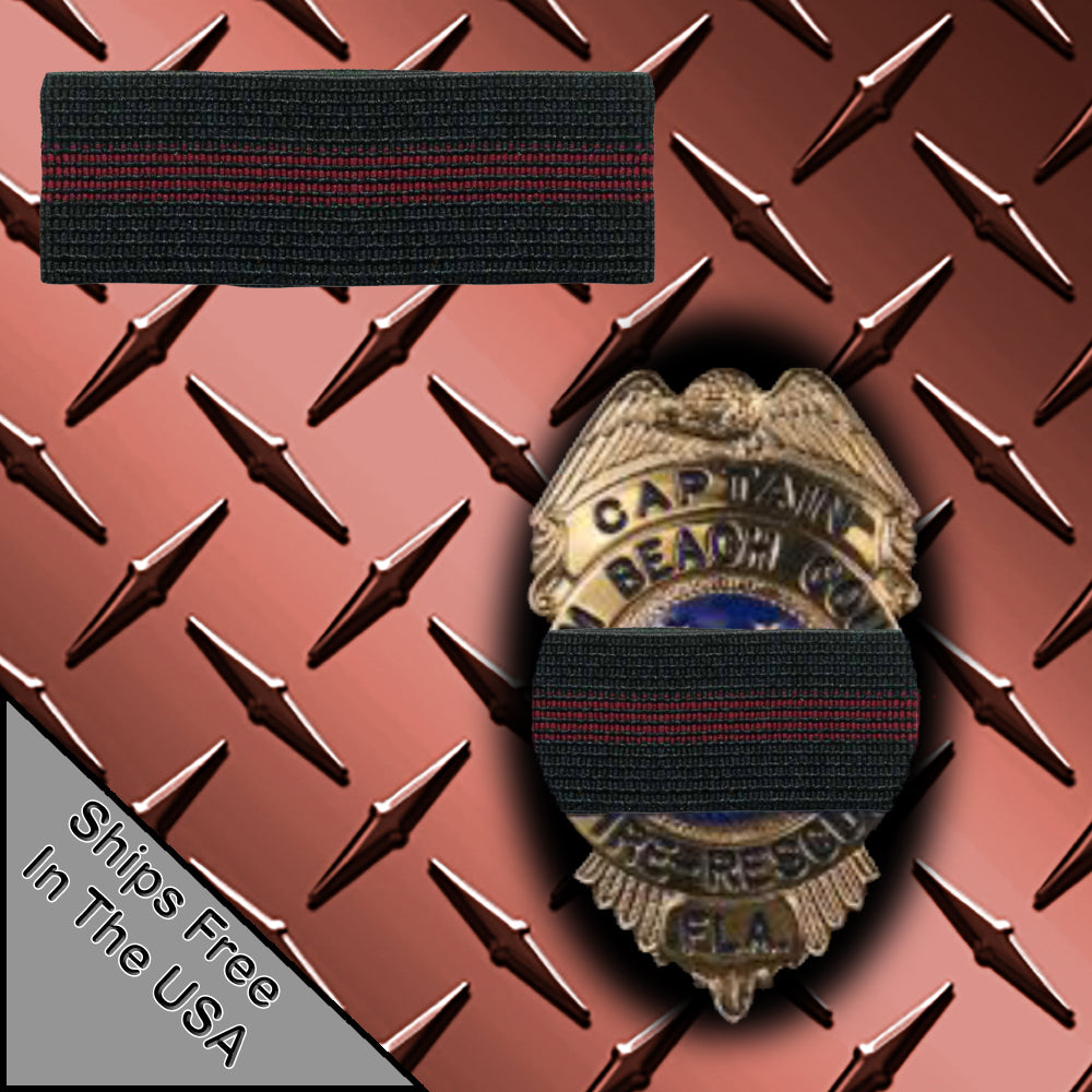 Firefighter Paramedic EMT EMS Rescue Thin Red Line Mourning Band Honor ...