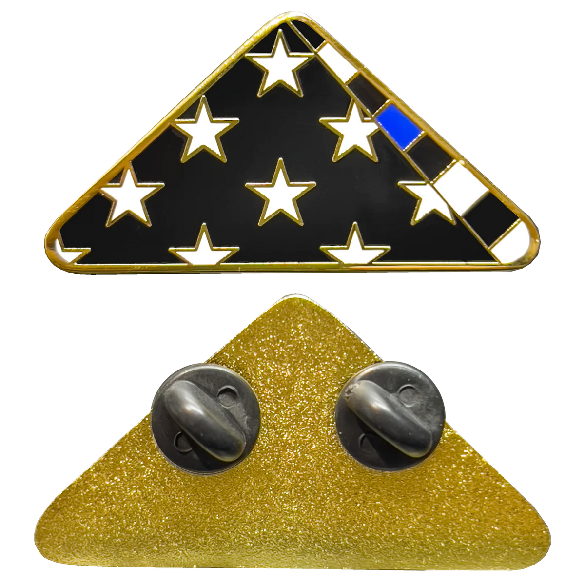 Thin Blue Line Police Honor Guard Folded US Flag Pin FBI ATF CBP BPD ...