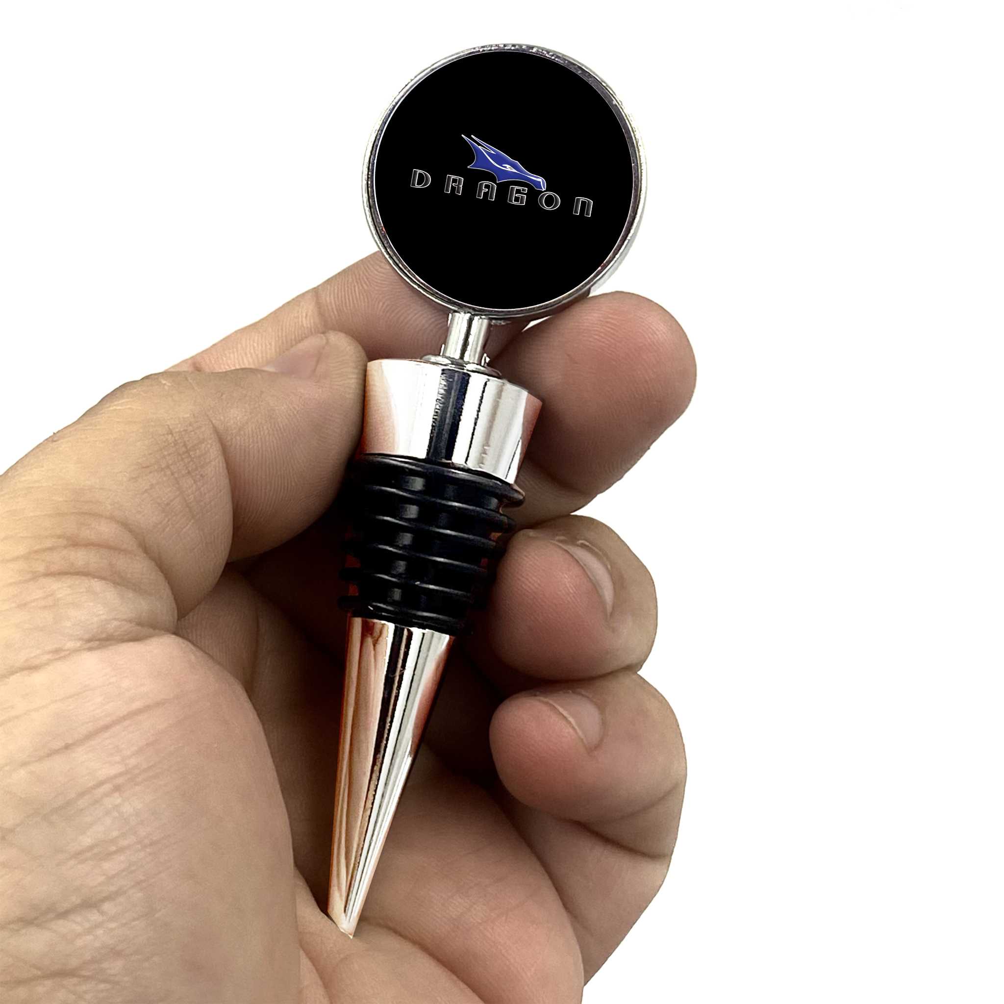 SpaceX Dragon Logo Inspired Wine Stopper | www.ChallengeCoinCreations.com