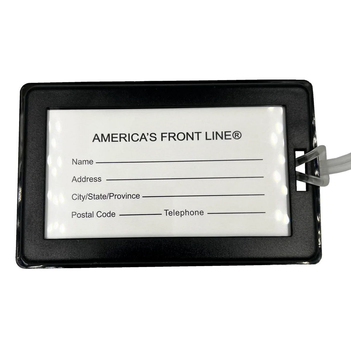 Thin Blue Line American Flag Luggage ID Tag Police Deputy Sheriff CBP ...