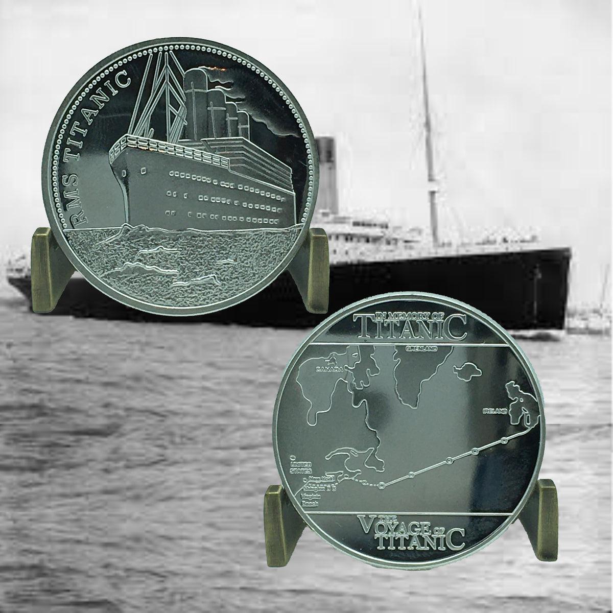 RMS Titanic Collectible Medallion Challenge Coin Silver Version Free ...